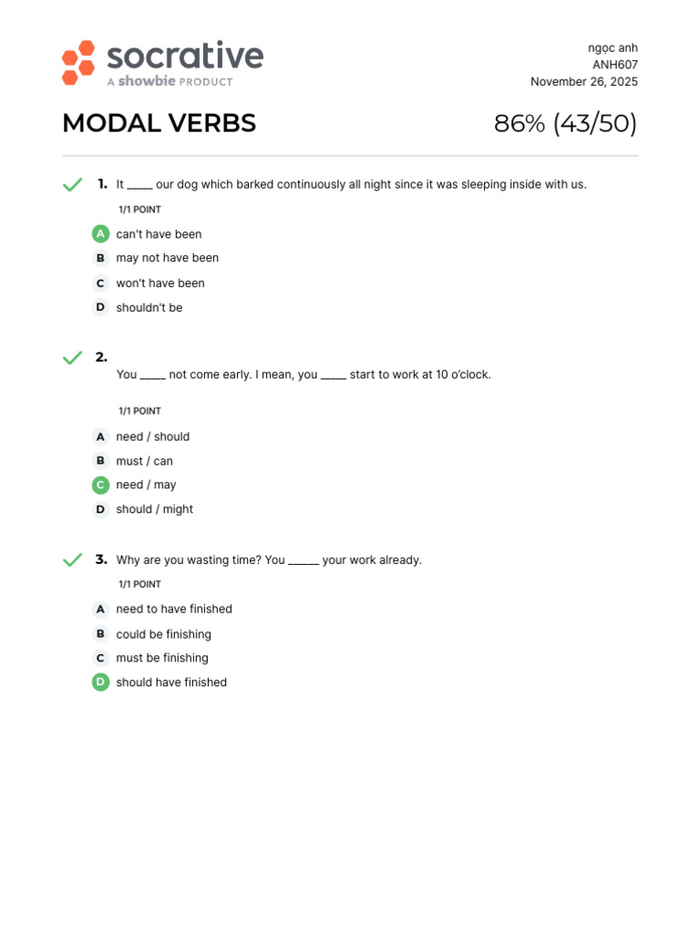 Modal Verbs Practice Exercises | PDF
