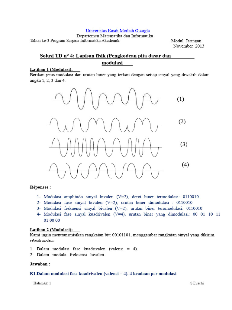 Modulasi dan Pengkodean Sinyal Digital | PDF