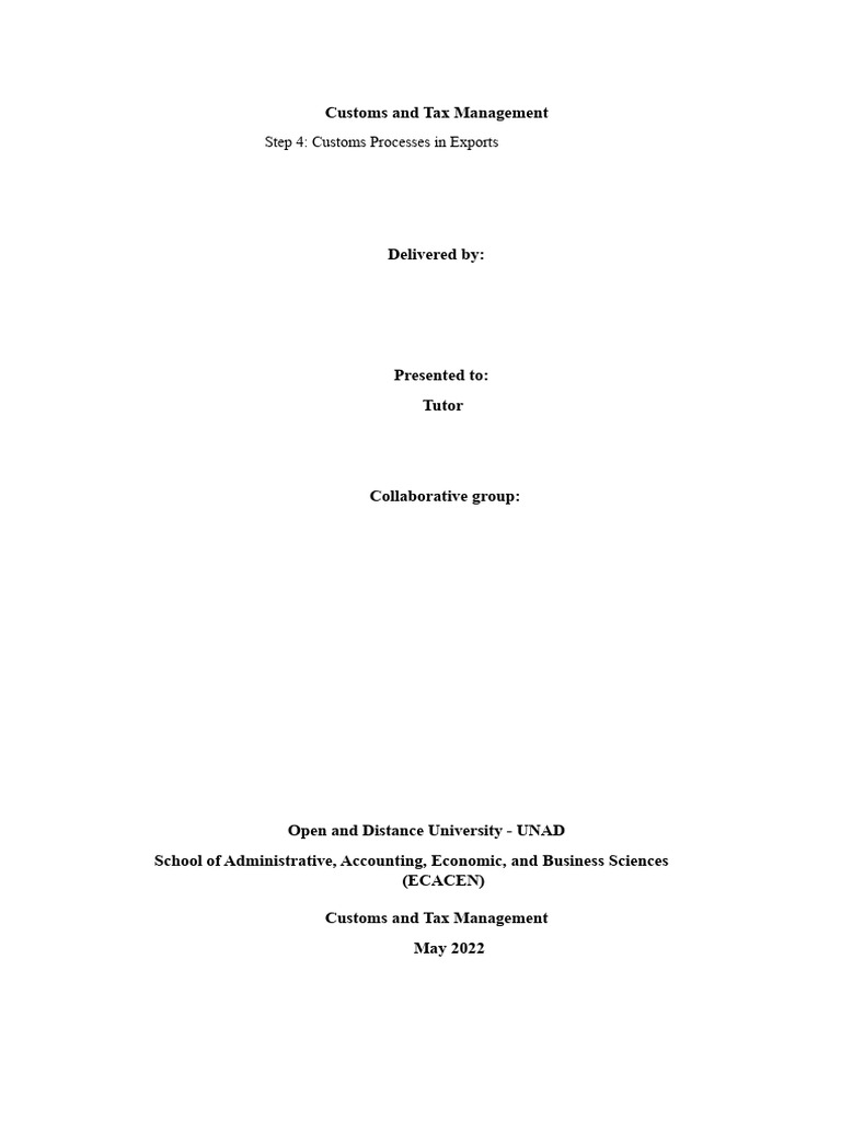 Export Customs Process Guide | PDF | Supply Chain Management | Business