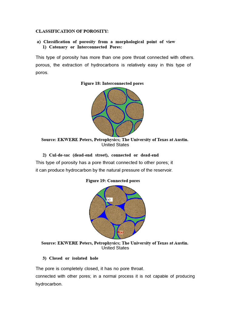 Classification of Porosity | PDF | Porosity | Geology