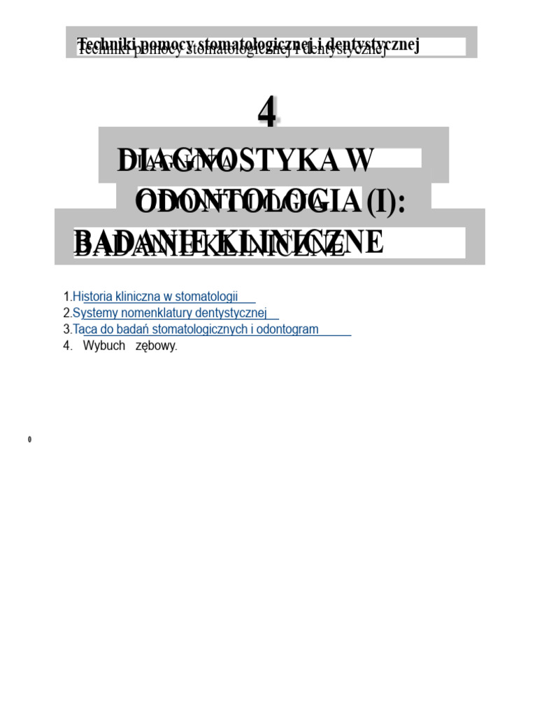 Jednostka - 04 - Badanie Stomatologiczne - Odontogram | PDF