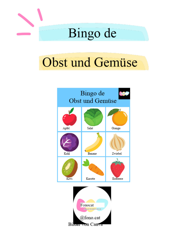 Obst- und Gemüse-Bingo | PDF