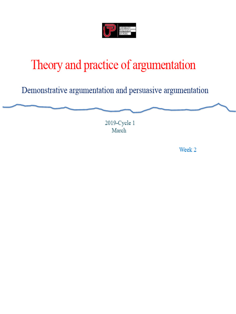 Demonstrative Argumentation and Persuasive Argumentation | PDF ...