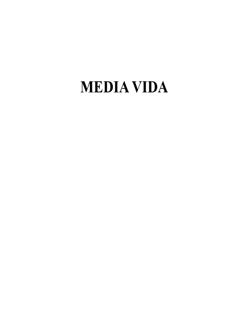 Vida Media y Eliminación de Fármacos | PDF | Medicamentos con receta ...