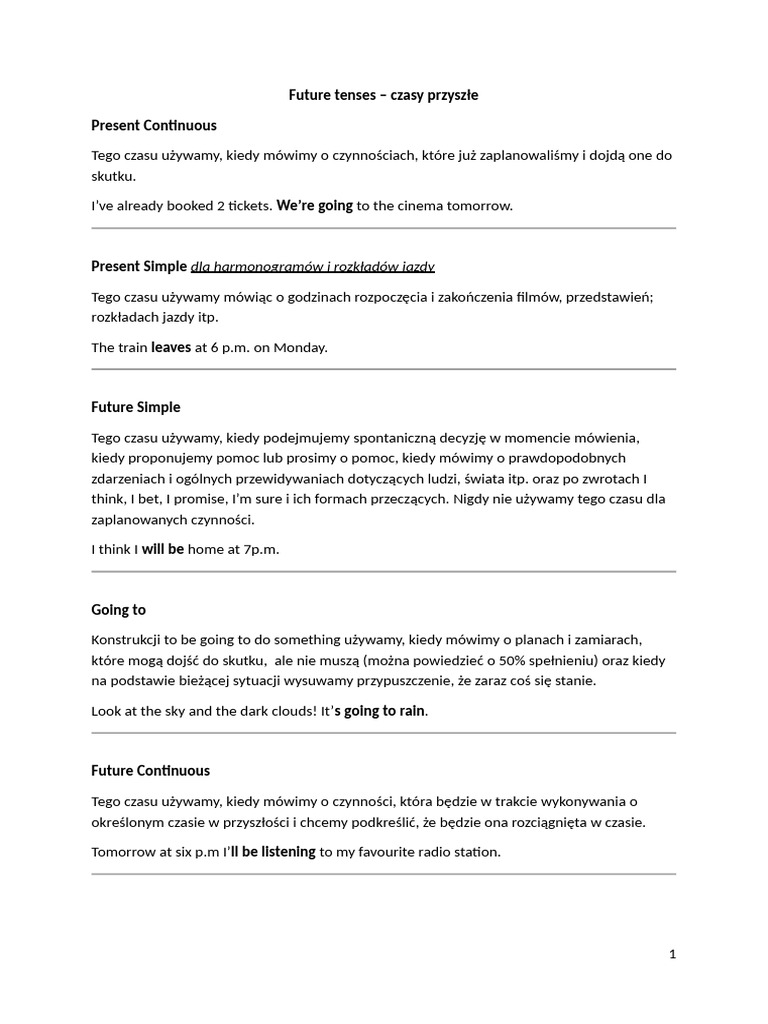 Future Tenses Plus Exercises X 2025 | PDF