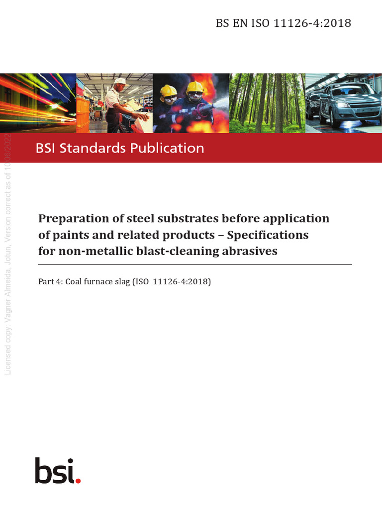 BS EN ISO 11126-4-2018-Abrasivos Nao Metalicos Coal Furnace Slag | PDF ...