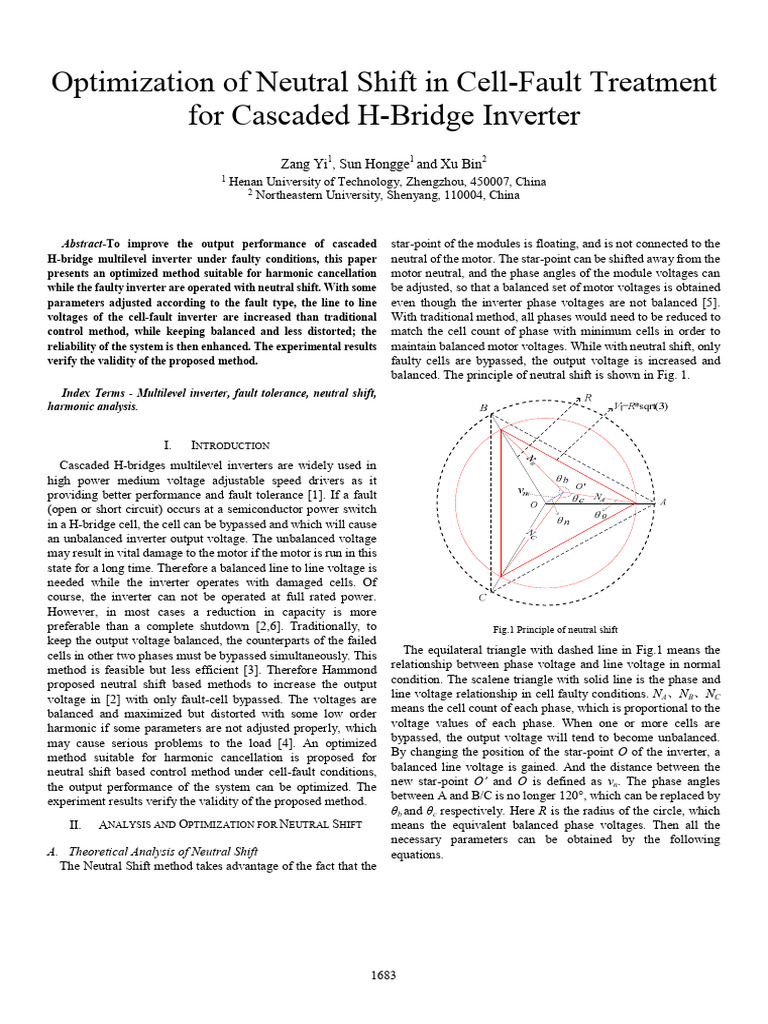 Optimizing Neutral Shift in Inverter Faults | PDF | Power Inverter ...