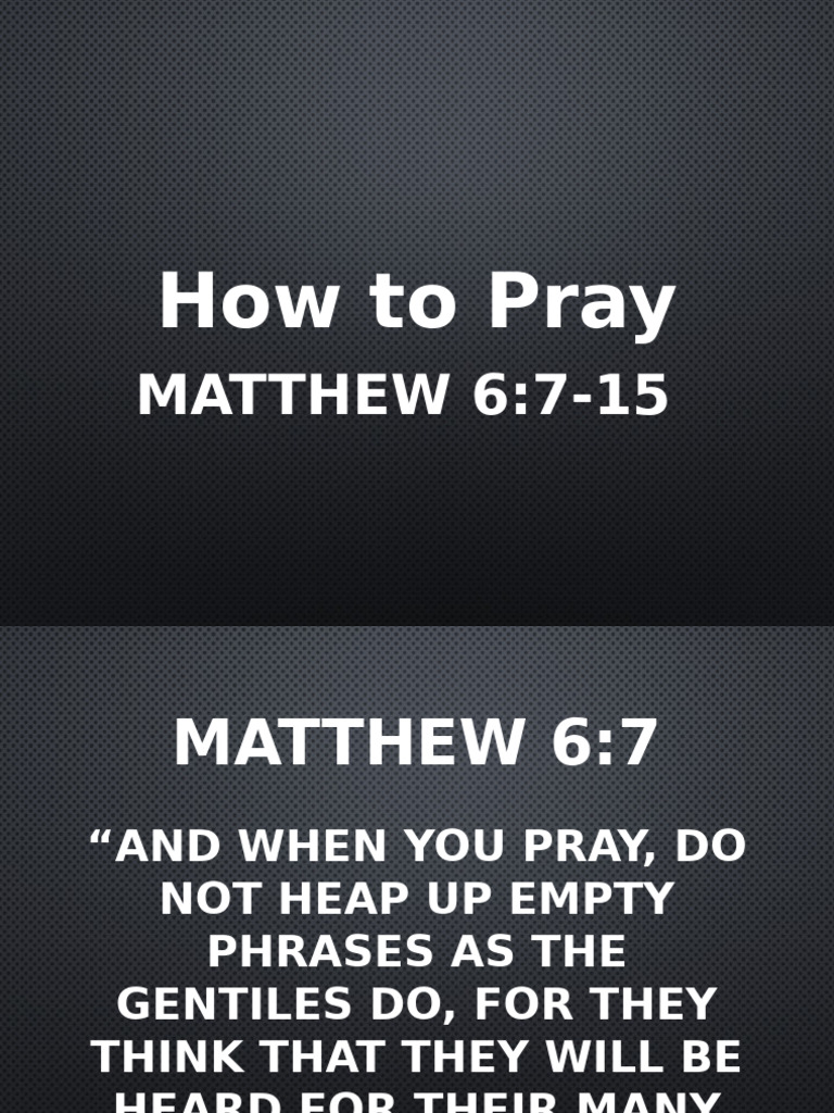 39 - How To Pray | PDF
