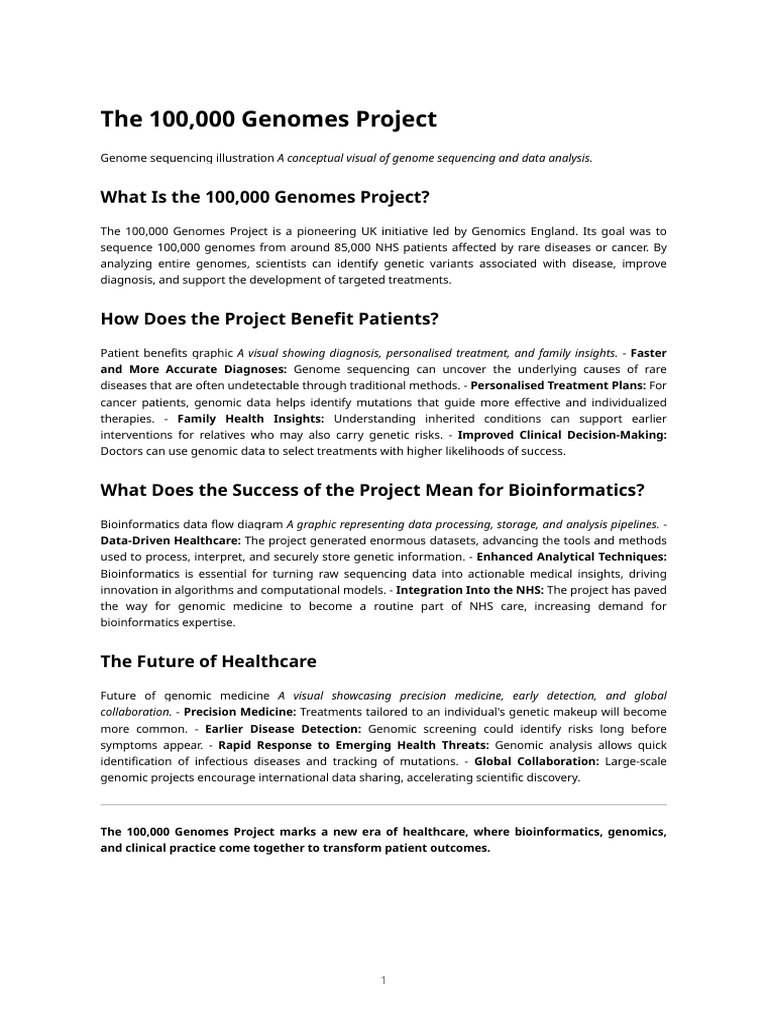 100,000 Genomes Project Overview | PDF | Personalized Medicine ...