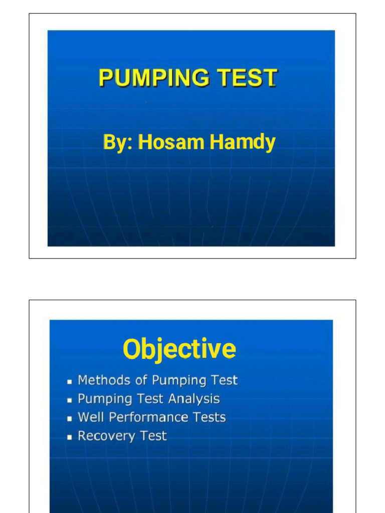 Analysis of Pumping Tests | PDF