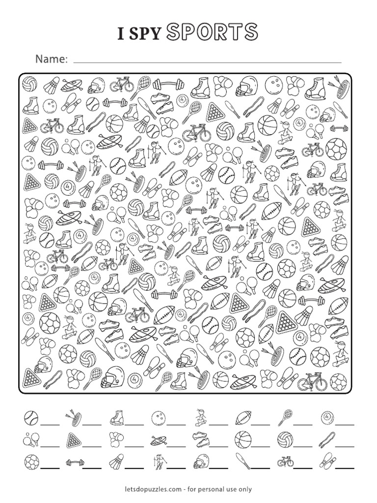 I SPY FOOD Puzzle Solution Guide | PDF