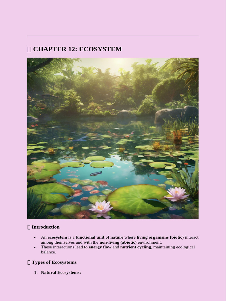 Understanding Ecosystems: Structure & Function | PDF | Ecosystem ...