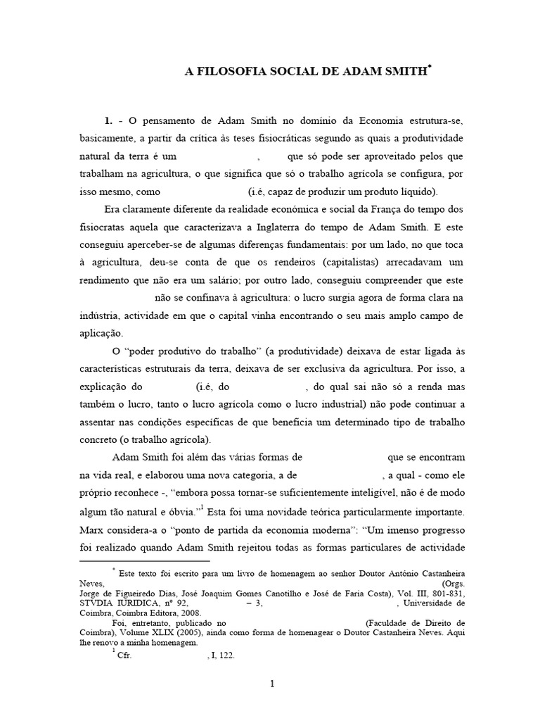 filosofia de Adam smith | PDF | A Riqueza das Nações | Economia
