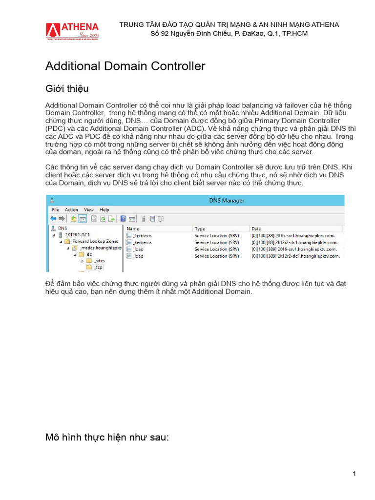ACMN - Alternate Domain Controller (ADC) | PDF