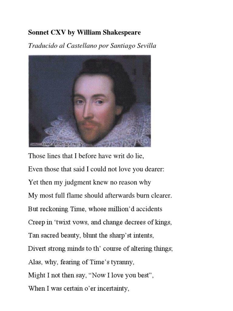 Sonnet CXV by William Shakespeare | PDF