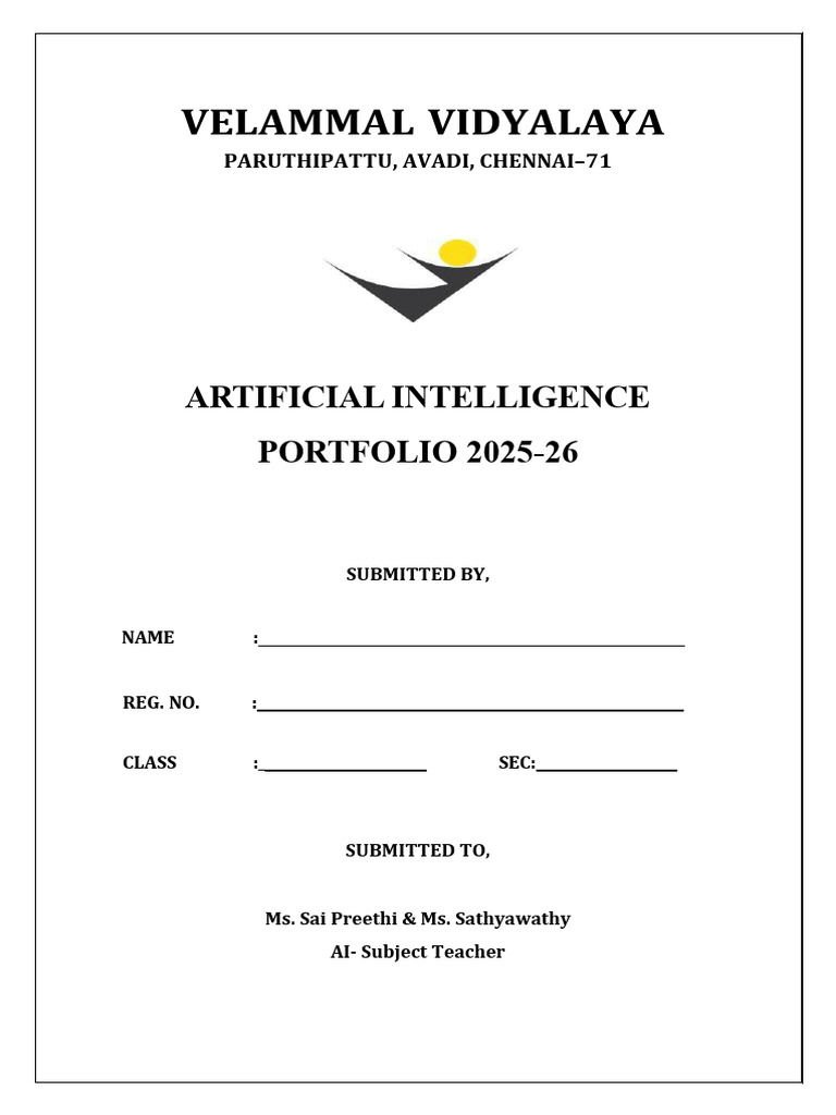 AI Portfolio 25 26 | PDF | Machine Learning | Deep Learning