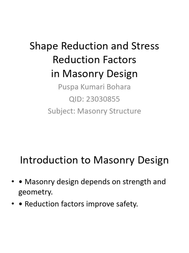 Masonry Design Presentation With Images | PDF