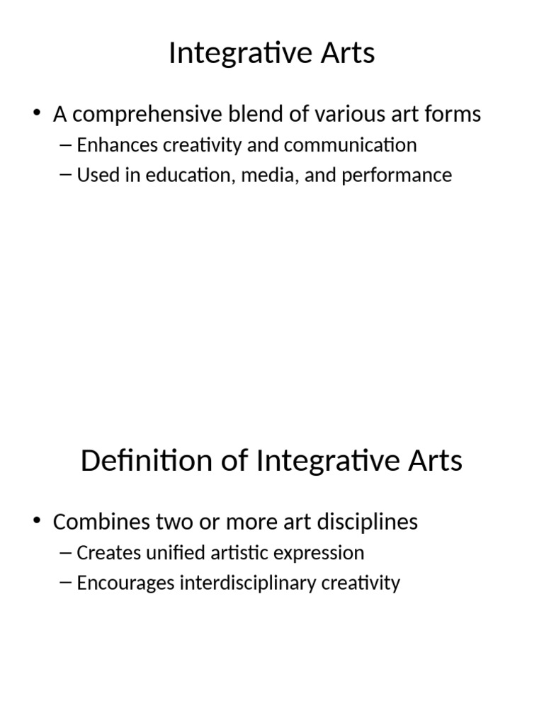 Understanding Integrative Arts Benefits | PDF