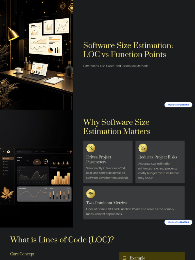 Software Size Estimation LOC vs Function Points | PDF