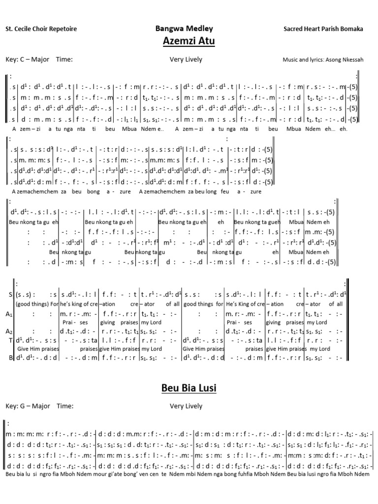 Bangwa Medley | PDF