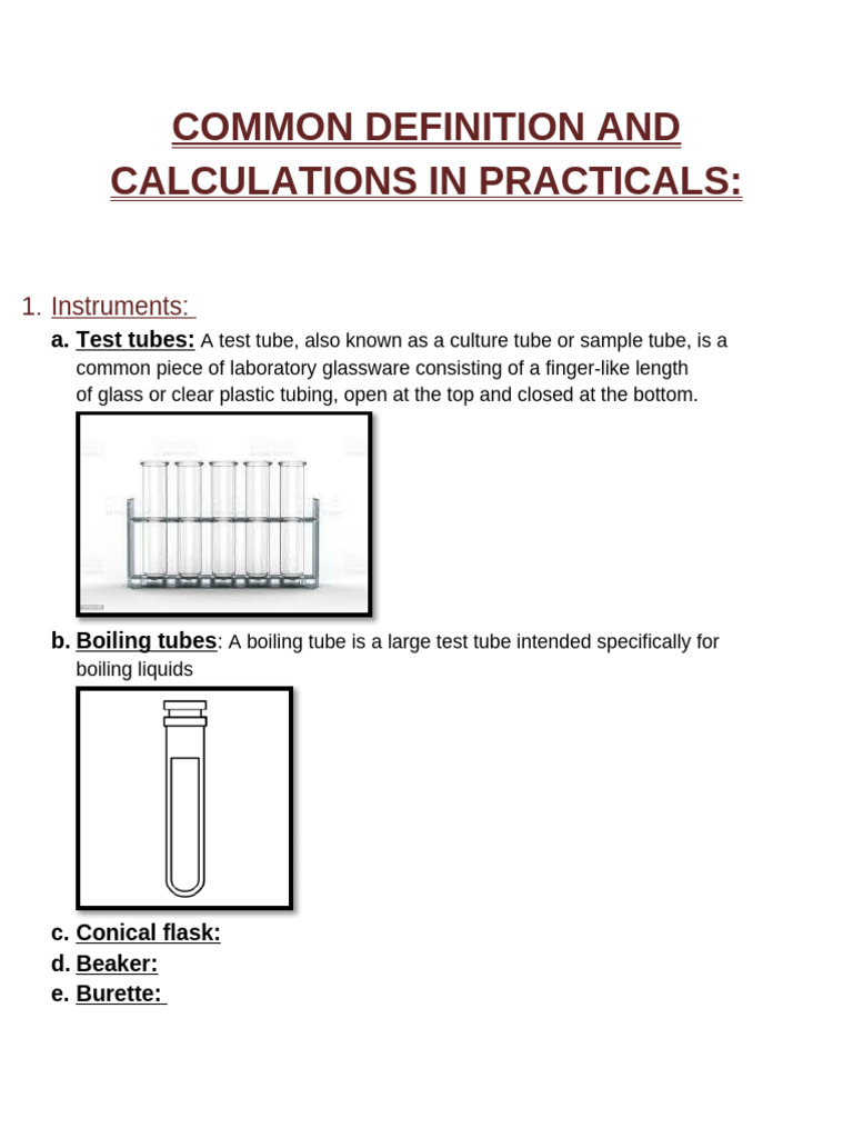 Laboratory Instruments and Solution Calculations | PDF | Mole (Unit ...
