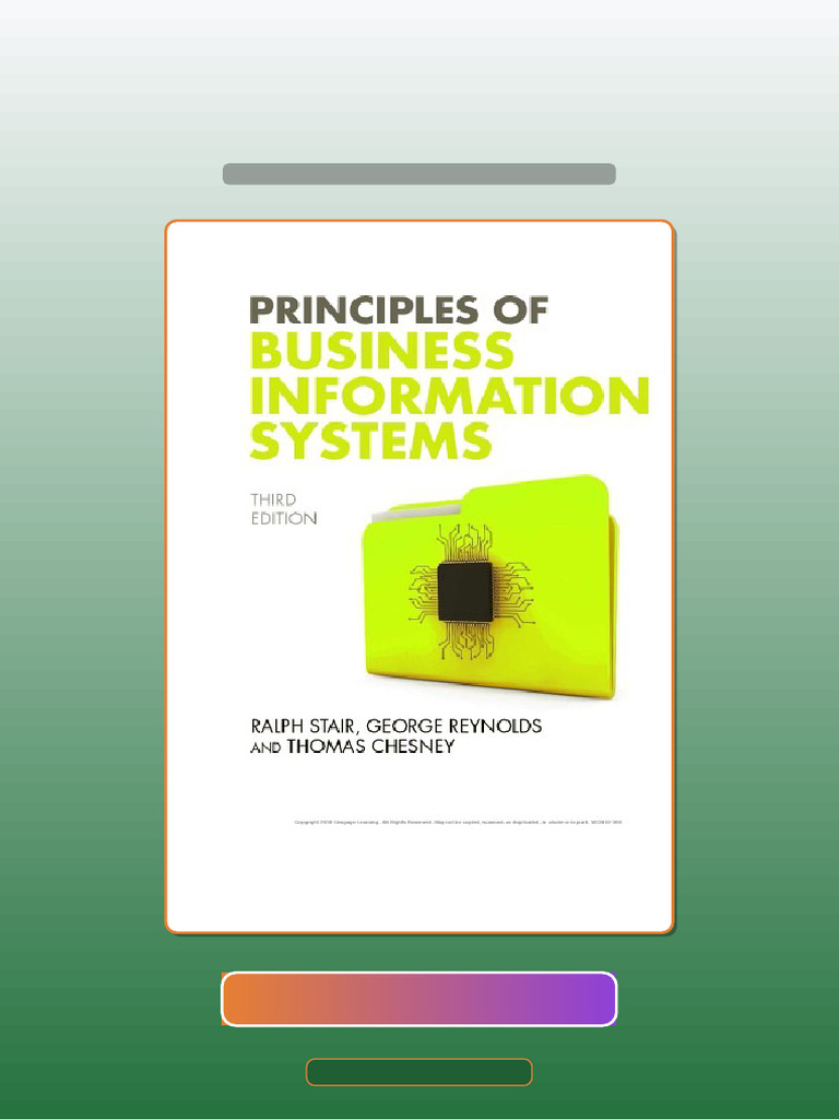 Principles of Business Information Systems Ralph M Stair Test Bank ...