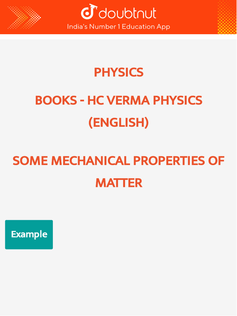 Mechanical Properties of Matter Exercises | PDF | Surface Tension ...