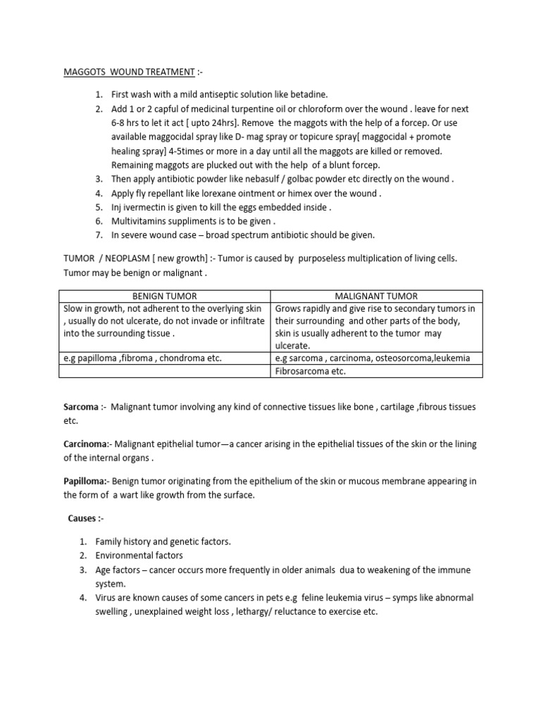 Maggots Wound Treatment | PDF | Neoplasms | Cancer