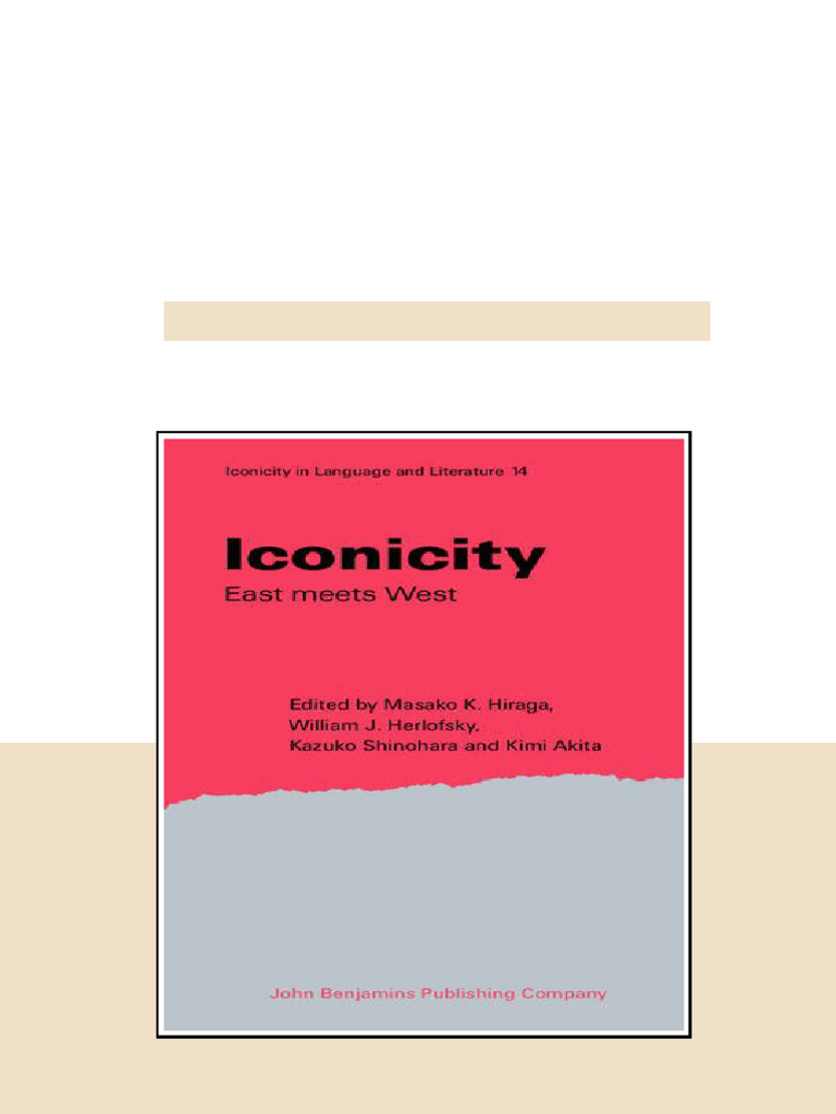 Iconicity East Meets West Masako K Hiraga William J Herlofsky full ...
