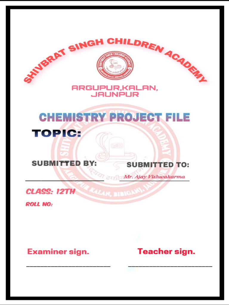 Chemistry Practical File | PDF
