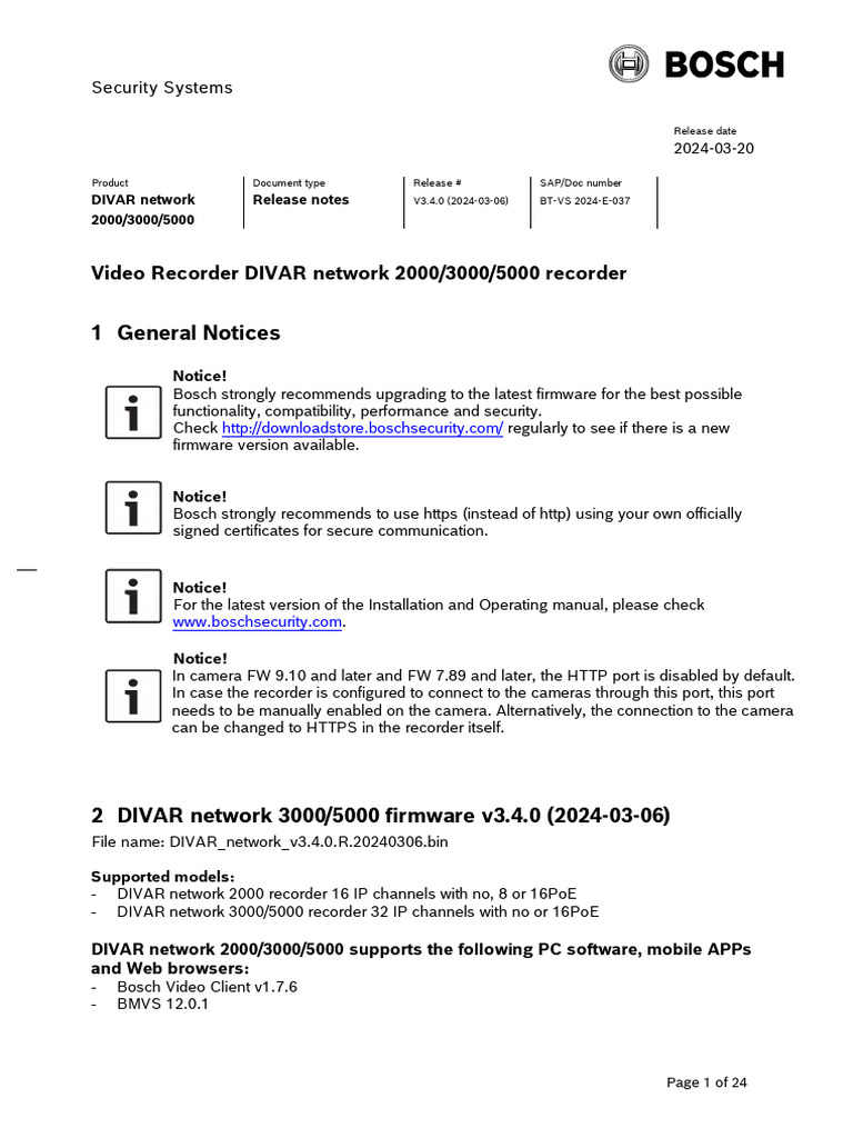DIVAR Network 2000/3000/5000 Release 3.4.0 | PDF | Mobile App | World ...