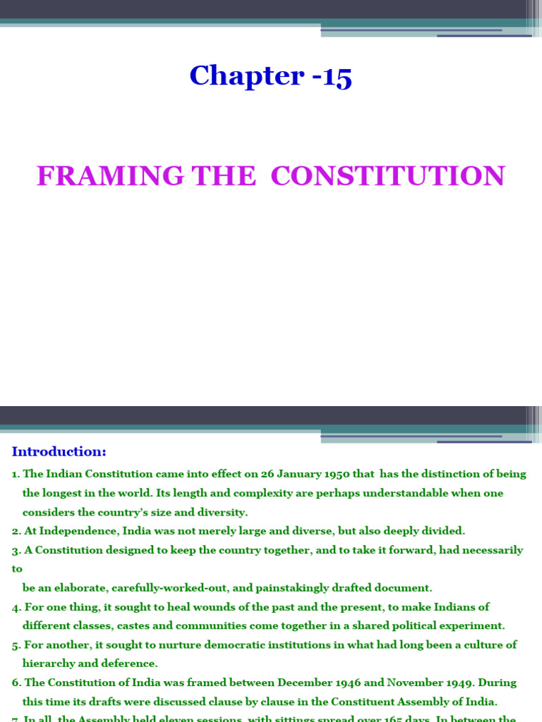 His - 12 Framing The Constitution | PDF | Jawaharlal Nehru | Urdu