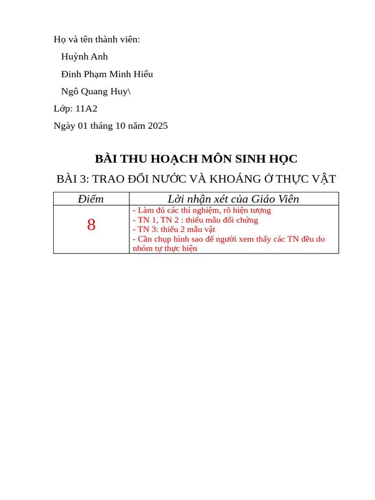Hu NH Anh - 11a2 | PDF
