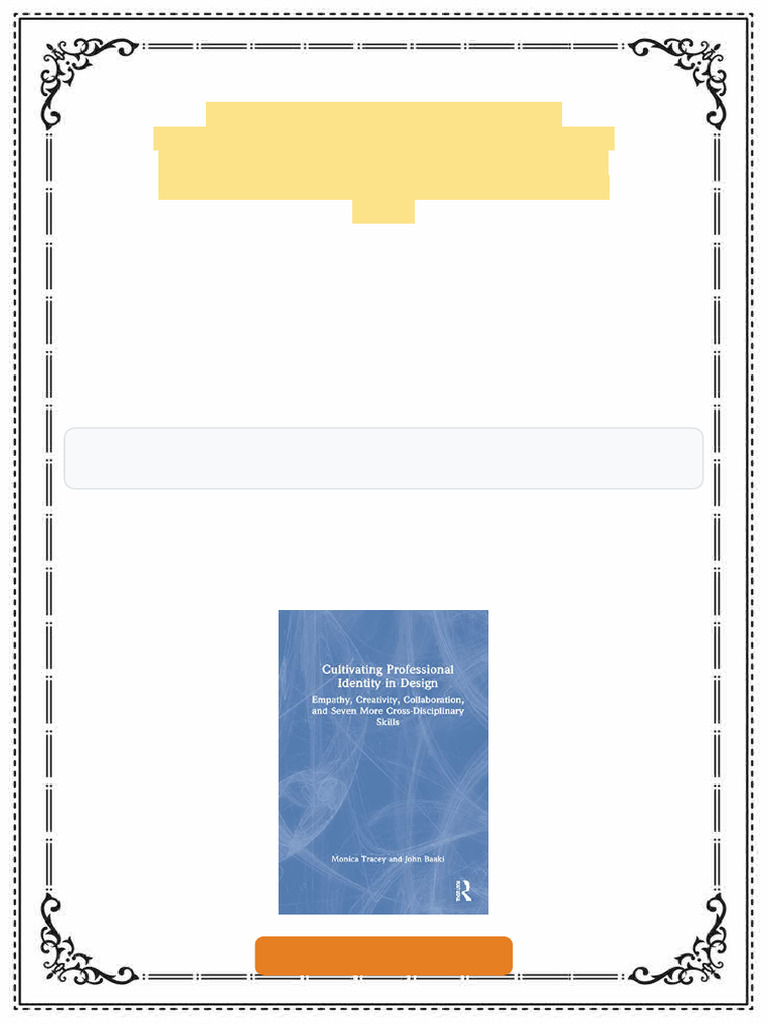 Cultivating Professional Identity in Design Empathy Creativity ...