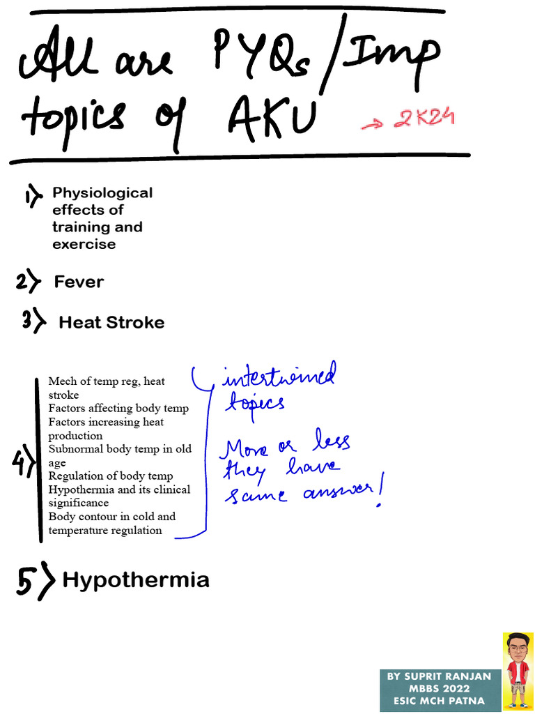Body Temp & Physical Effects of Exercise | PDF