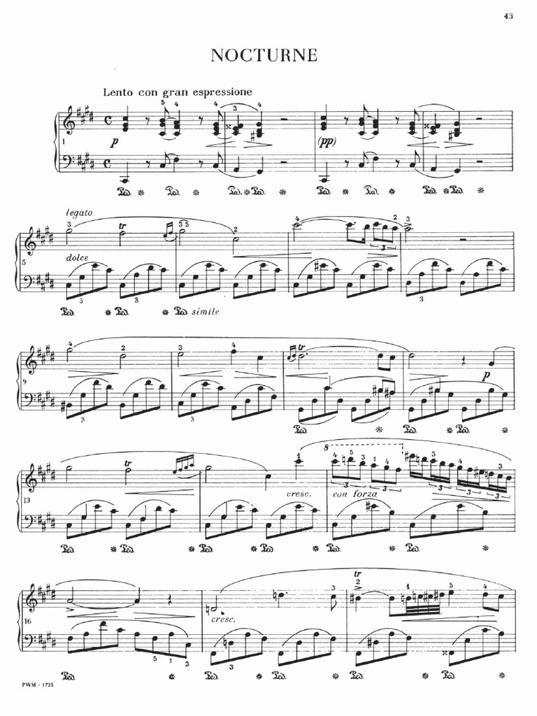 Chopin Nocturno Op Posth Cis Mol | PDF