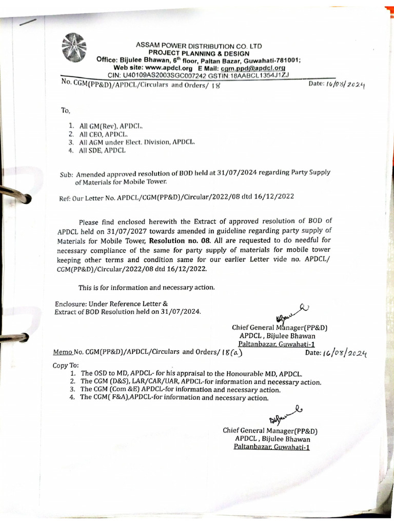 Circular Labour Charge | PDF
