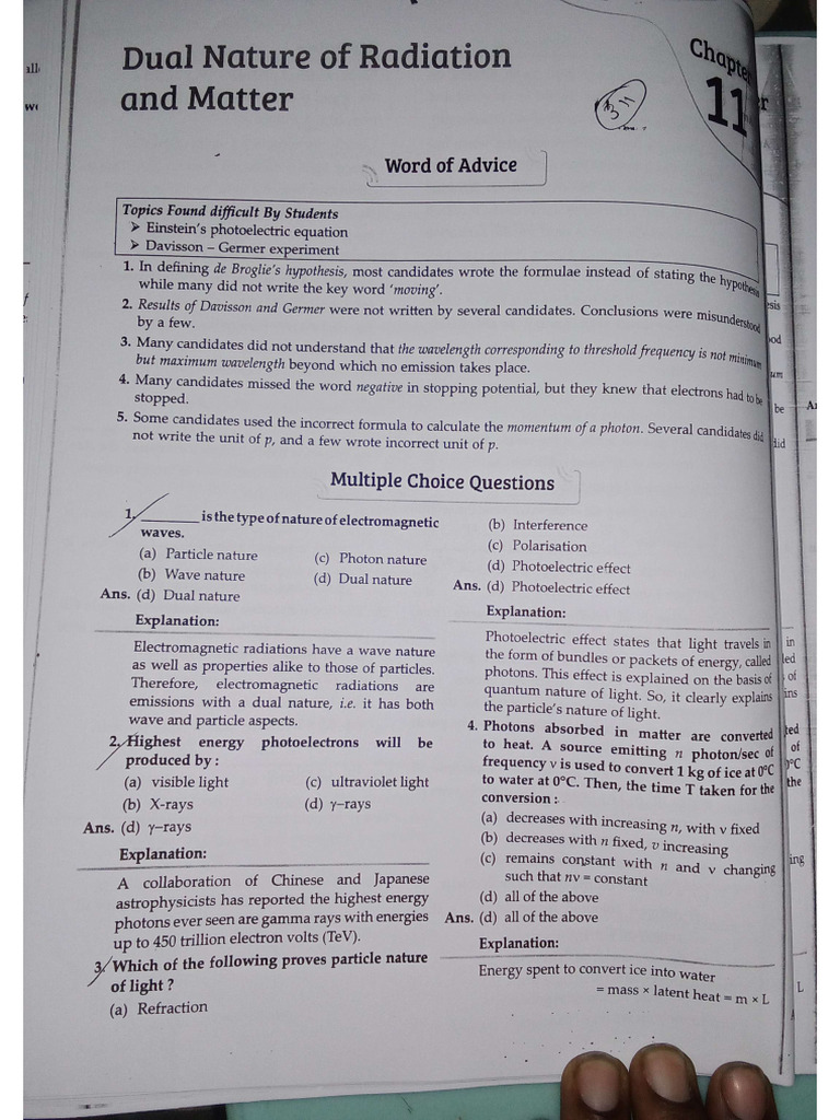 +2 Physics Dual &Atoms& Nuclear Mcq Question and Solution | PDF