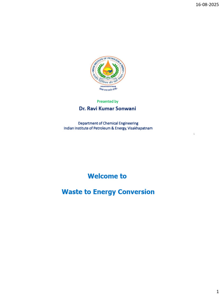 Waste to Energy Conversion Overview | PDF | Waste | Materials