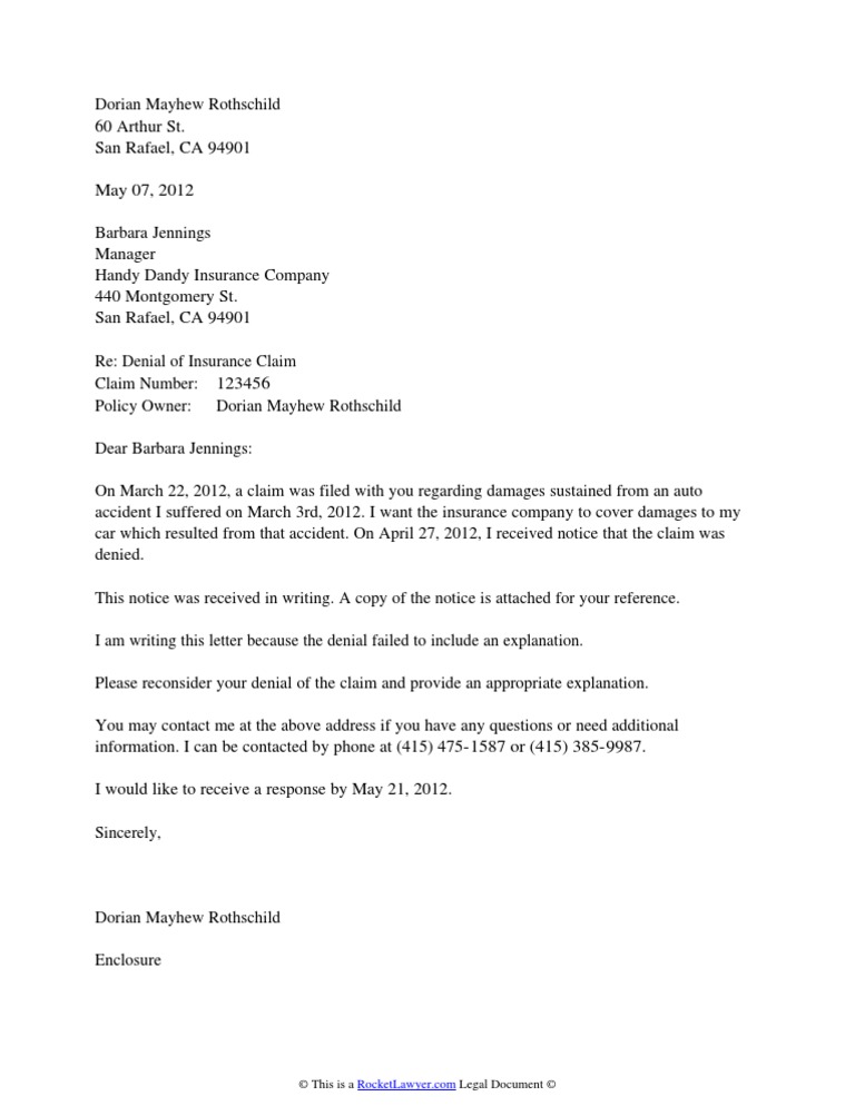 Insurance Claim Denial Information | PDF