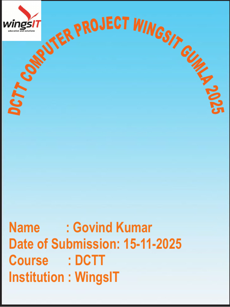 Gk Front Page Dctt | PDF