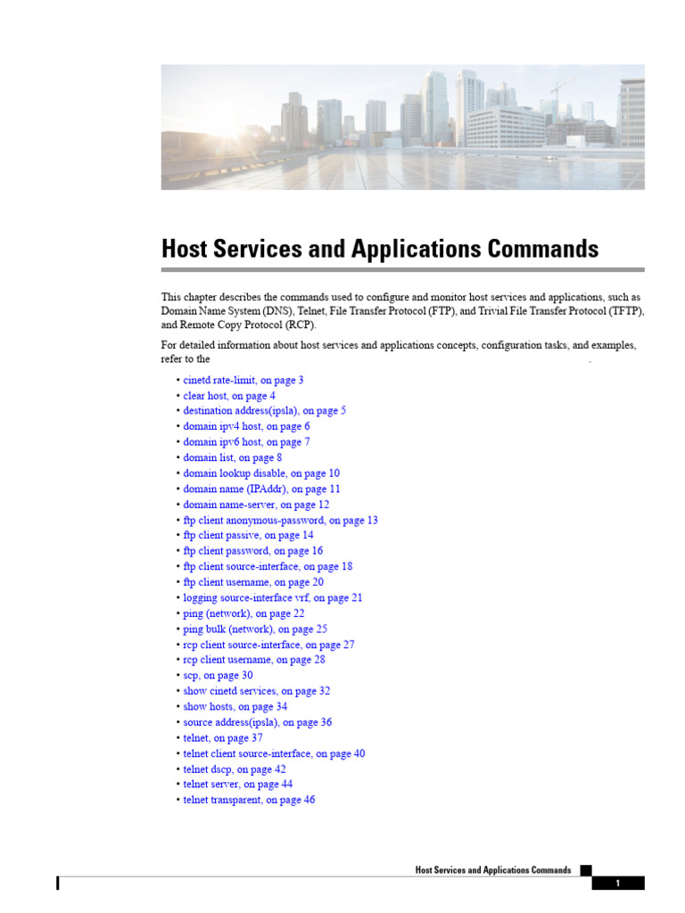 Host Services Commands Overview | PDF | File Transfer Protocol ...