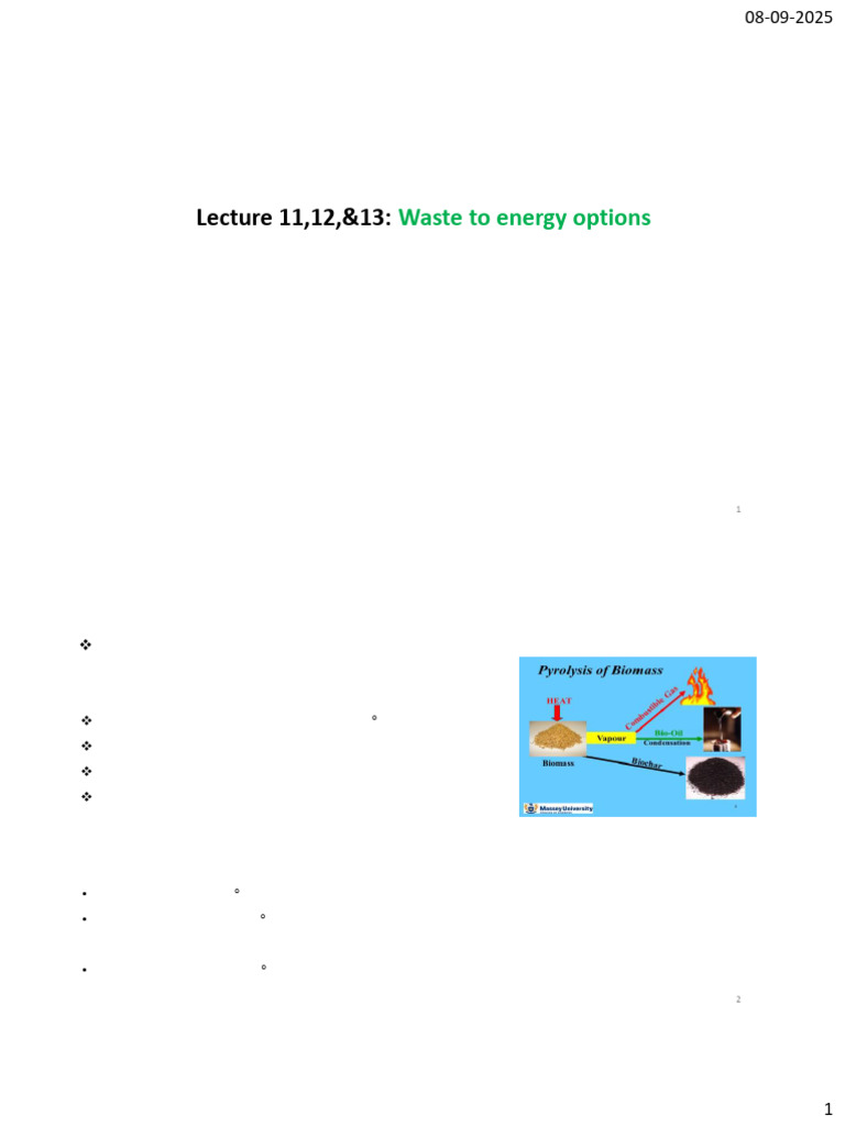 Waste to Energy: Pyrolysis Methods Explained | PDF