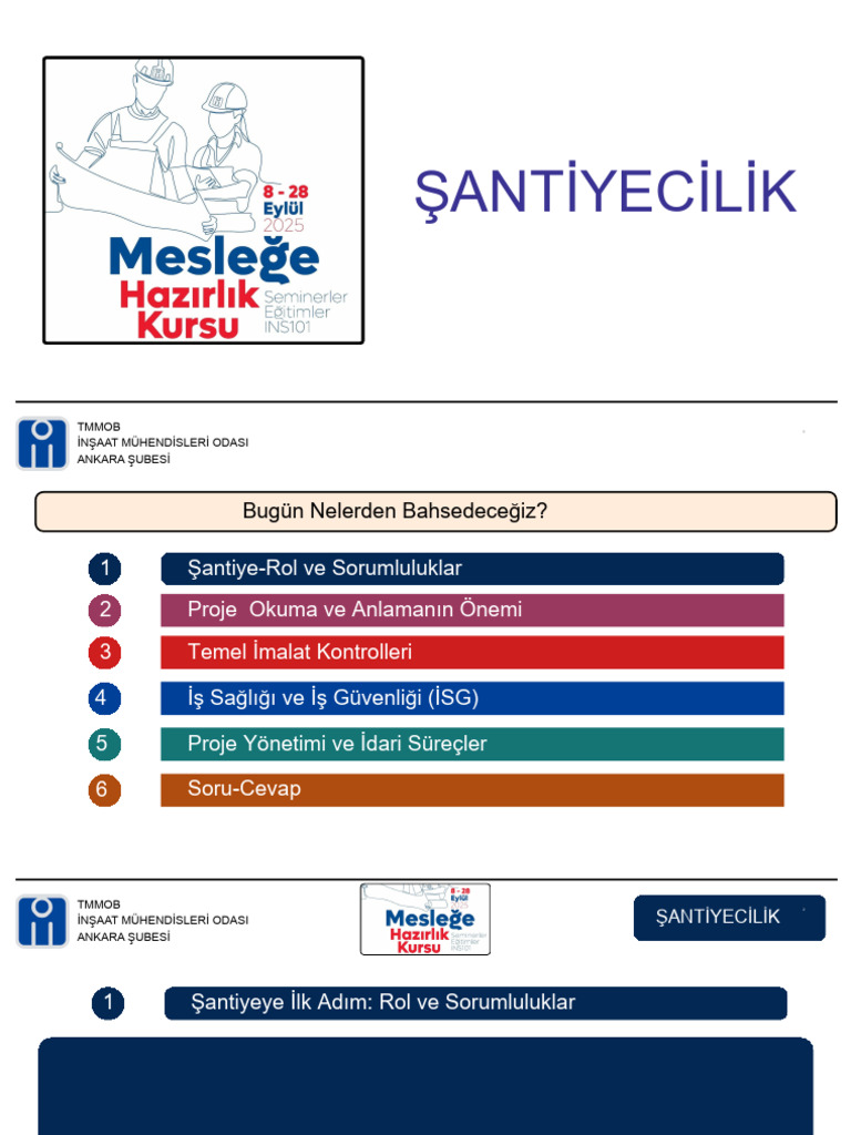 Şantiyecilik Eğitimi (Ahmet KALE) | PDF