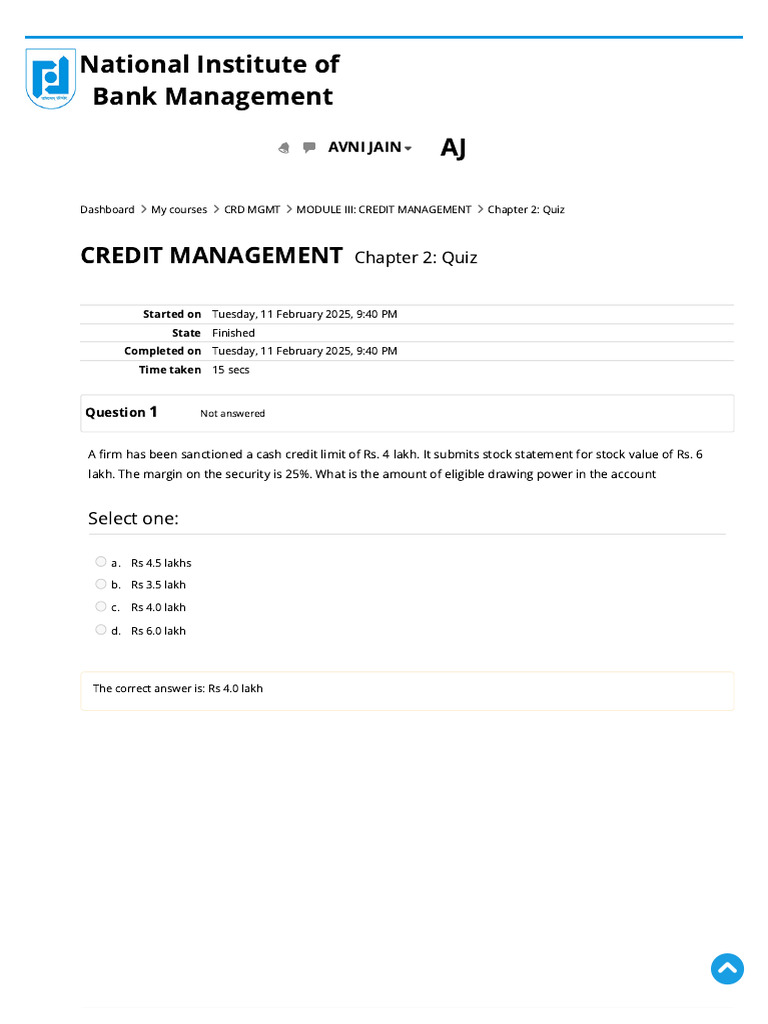 Chapter 2_ mod 3 | PDF | Loans | Credit
