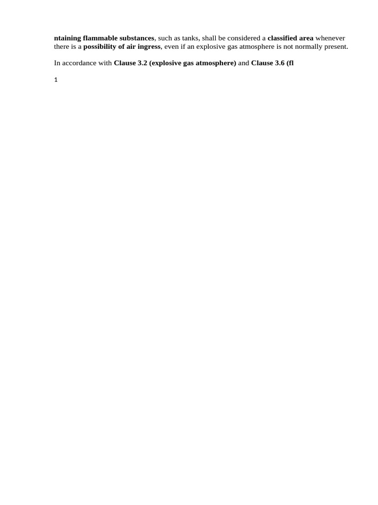 Classified Areas for Flammable Substances | PDF