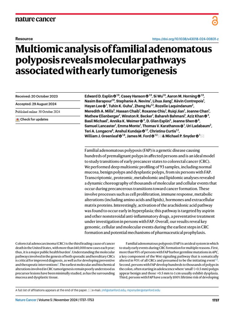 s43018-024-00831-z | PDF | Colorectal Cancer | Cancer