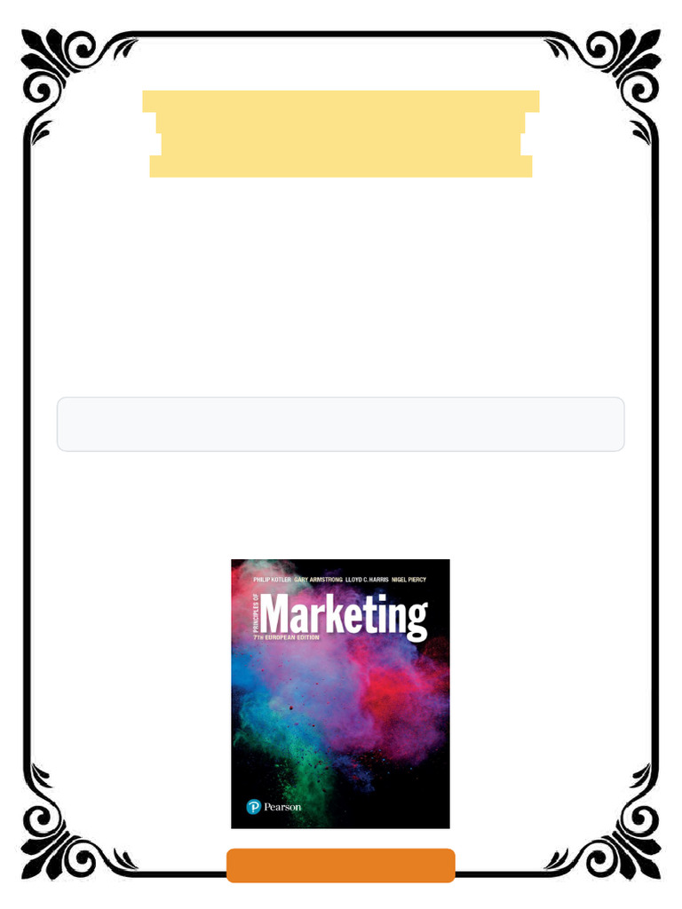 Principles of Marketing 7th edition by Philip Kotler, Gary Armstrong ...