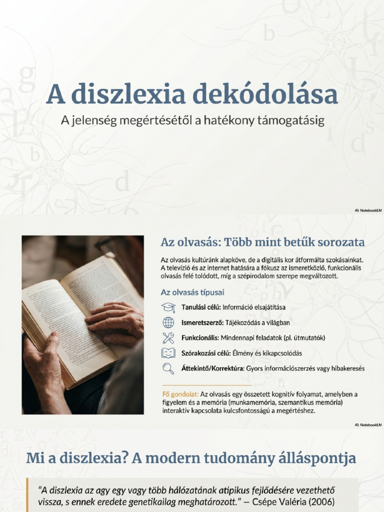 Diszlexia És Vizsgálata | PDF