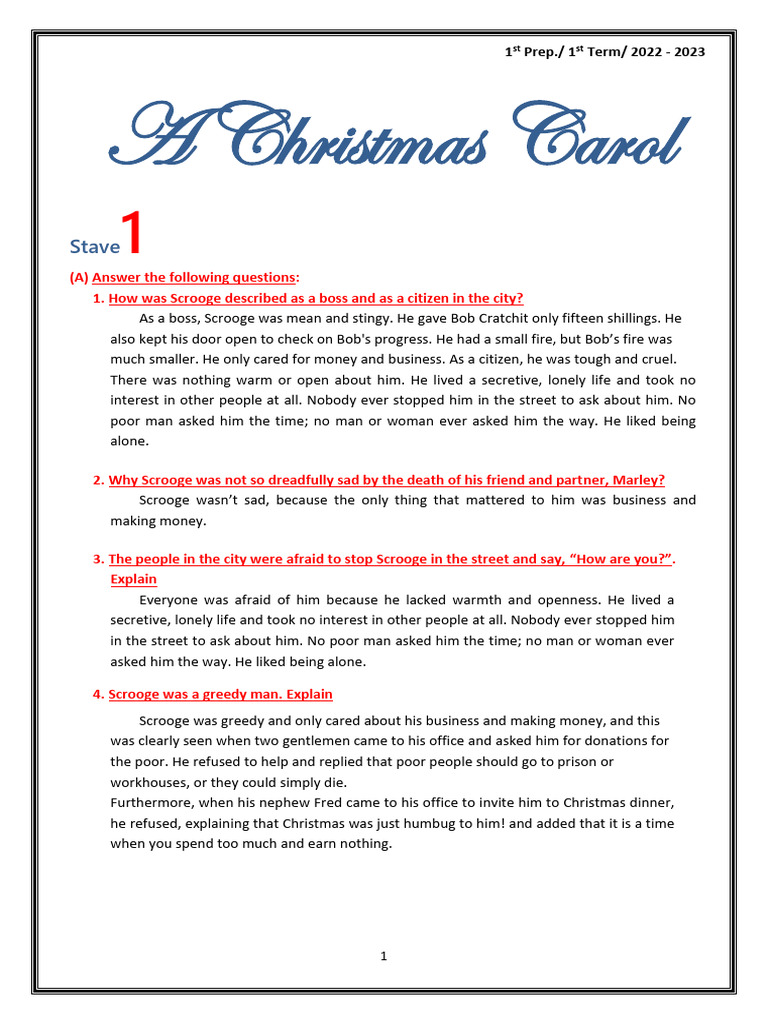 A Christmas Carol | PDF | Ebenezer Scrooge | A Christmas Carol